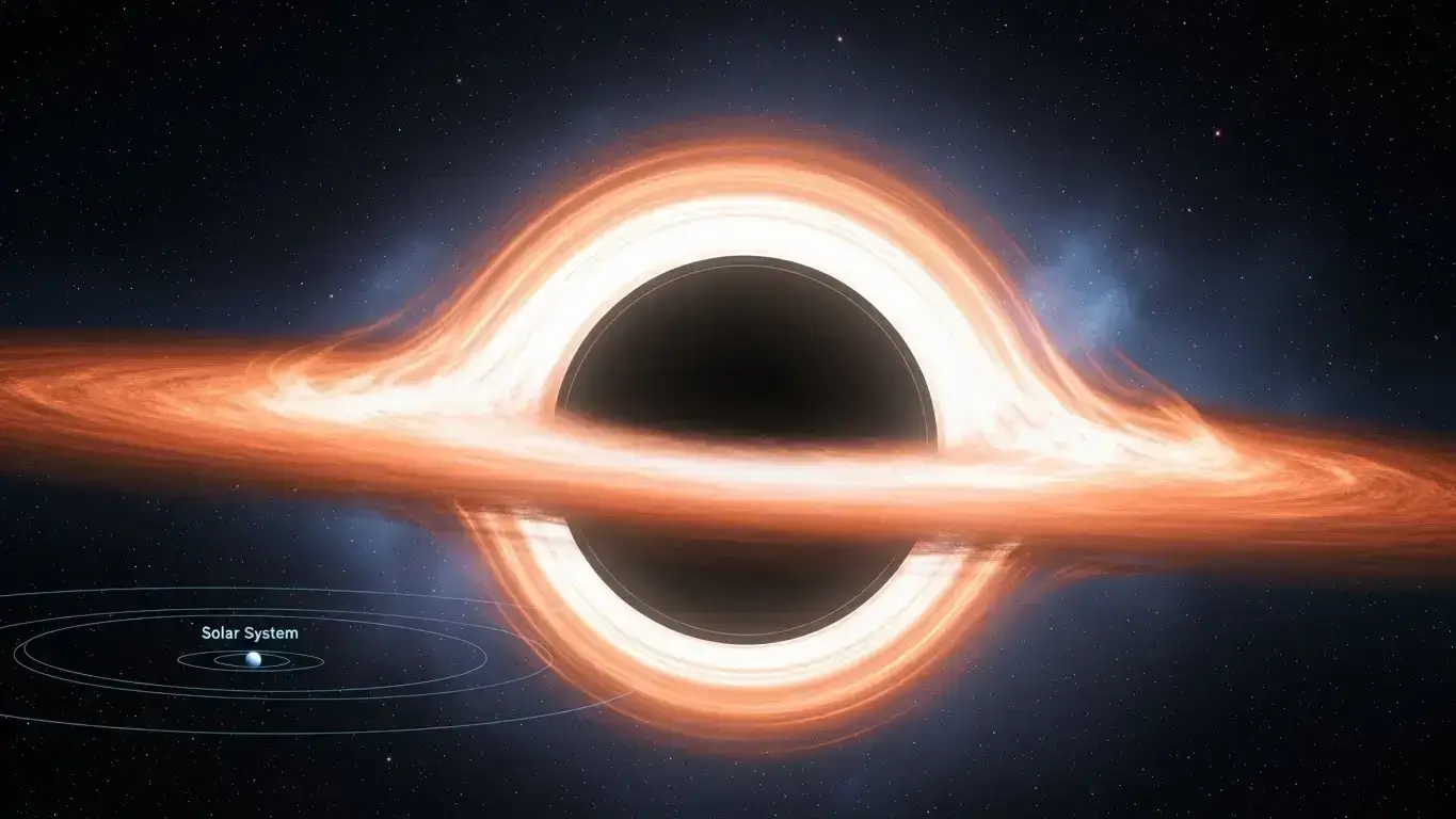 The Cosmic Behemoth: TON 618 Black Hole Size Compared to Solar System